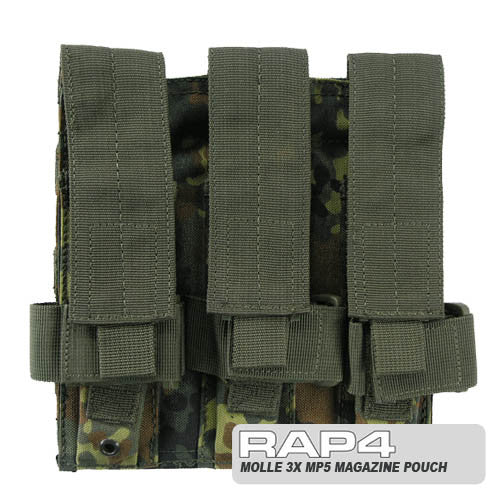 MOLLE Triple MP5 Magazine Pouch (German Flecktarn) Clearance Item – MCS
