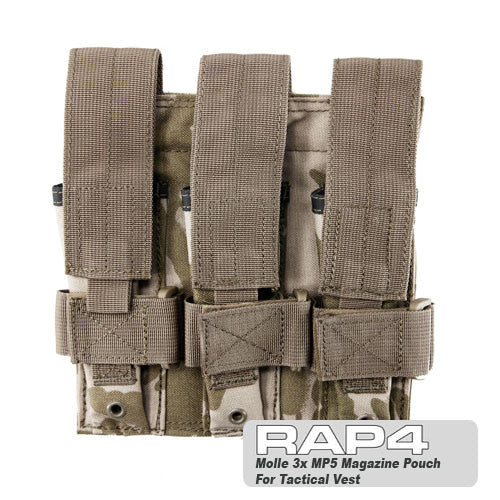 MOLLE Triple MP5 Magazine Pouch (British DPM Desert) Clearance Item – MCS