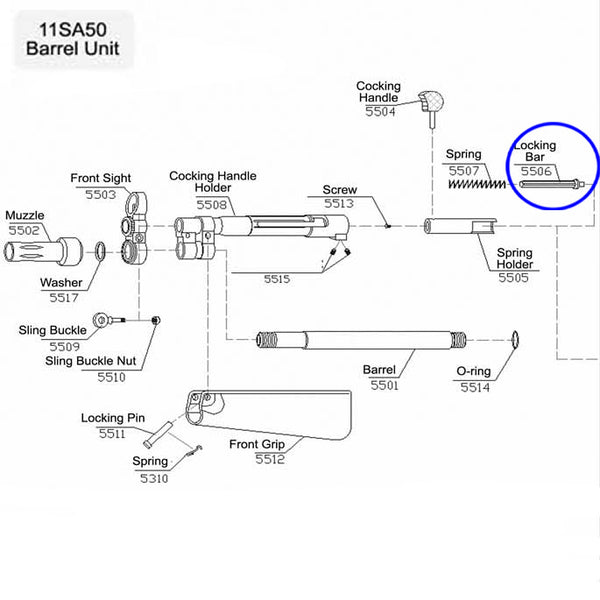 5506 Locking Bar For RAP5 – MCS