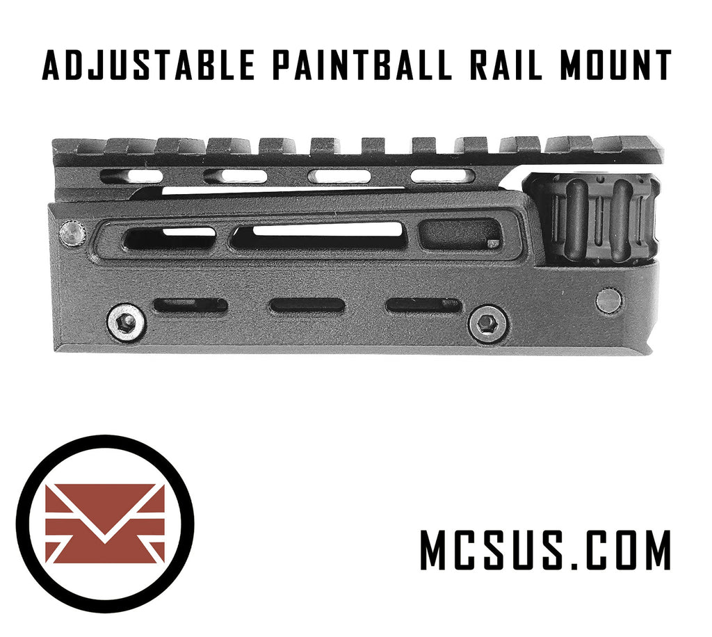 Long Range Adjustable Paintball Drop Compensator Adaptive Rail Mount – MCS