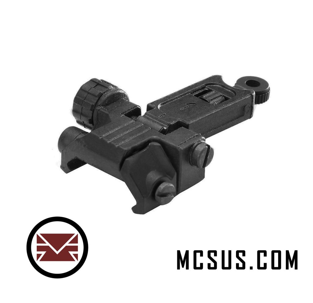 Bravo Low Profile Tactical Flip Up Sights (Rear) – MCS