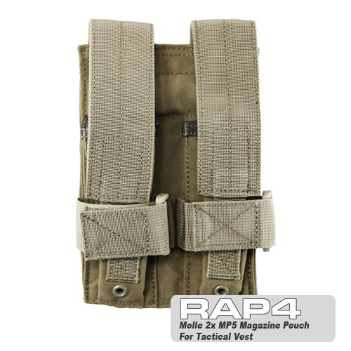 TAN MOLLE Double MP5 Magazine Pouch – MCS