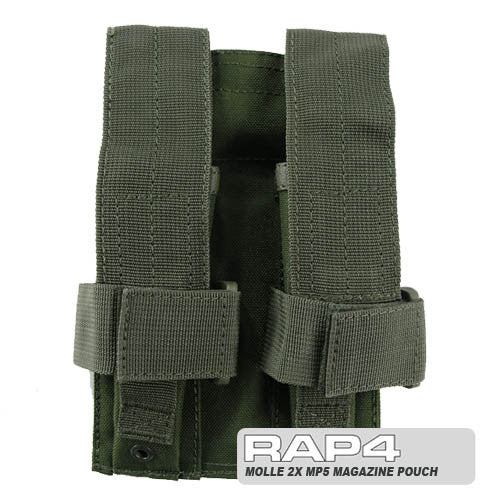 OLIVE DRAB MOLLE Double MP5 Magazine Pouch – MCS