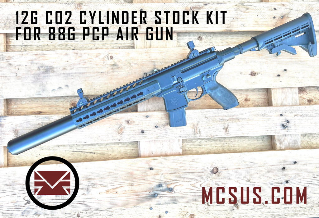 2 x 12g CO2 Cylinder Buttstock Kit For 88g Co2 cylinder Powered Airgun – MCS